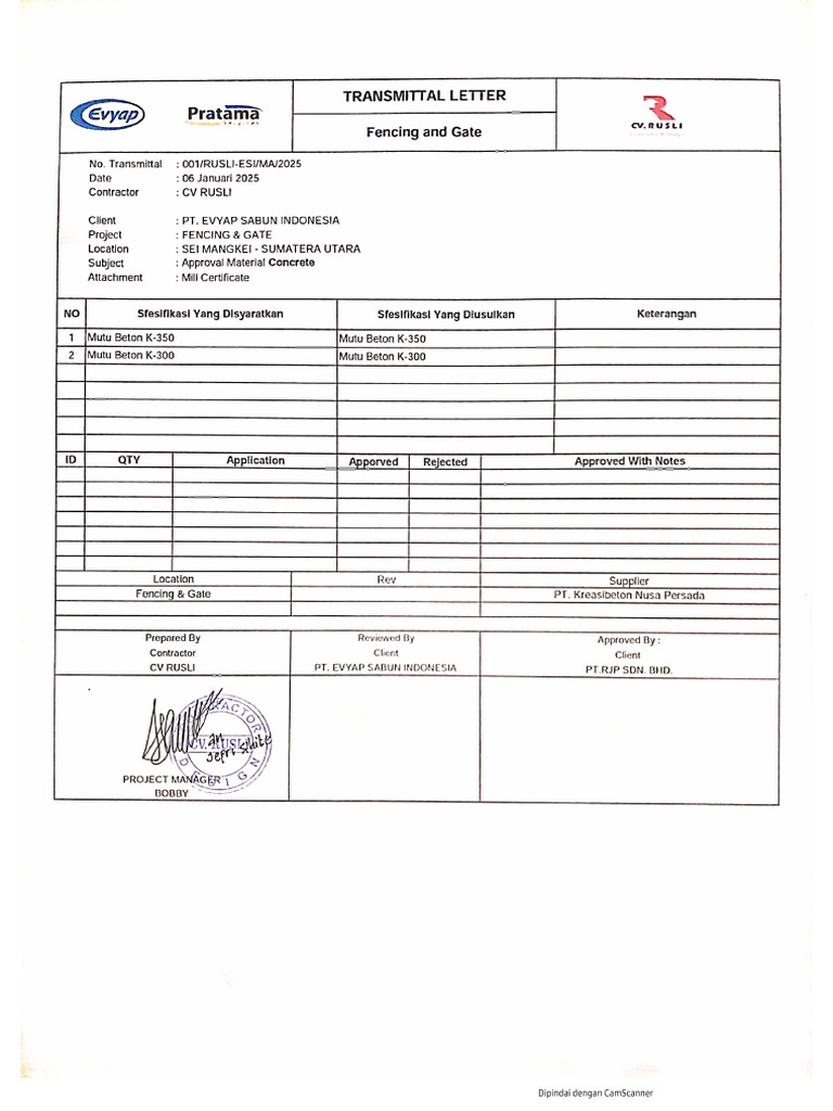 1.1 Approval Material Concrete | PDF