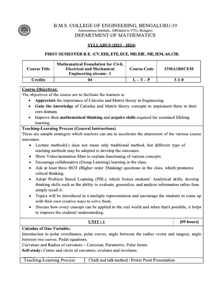 UG Syllabus 2023-24 | PDF | Probability Distribution | Variance