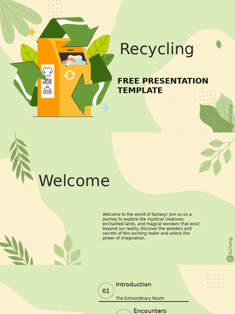 Recycling PPT Template by EaTemp | PDF | Fantasy | Elves