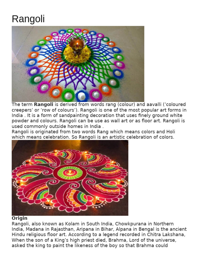 Rangoli | PDF | Hindu Worship