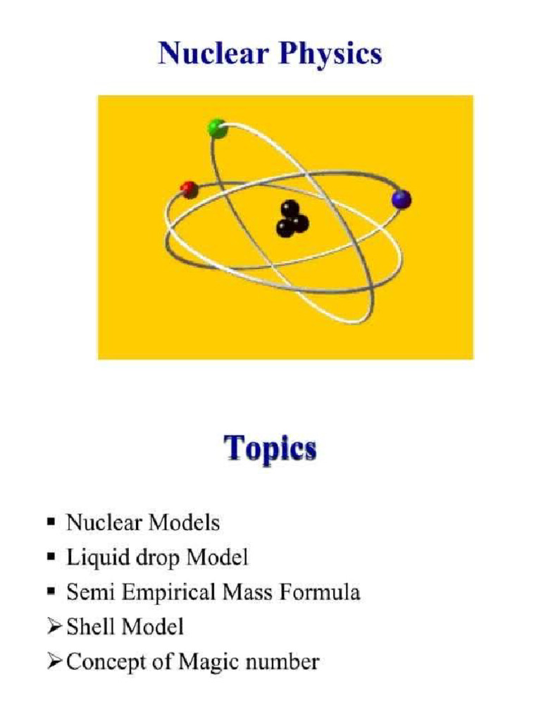 Semi Empirical Formula and Shell Model | PDF