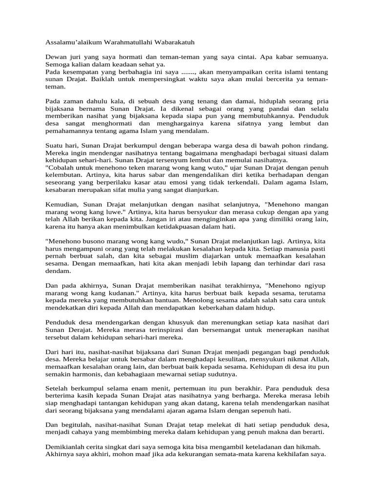 Naskah Cerita Islami MAPSI | PDF