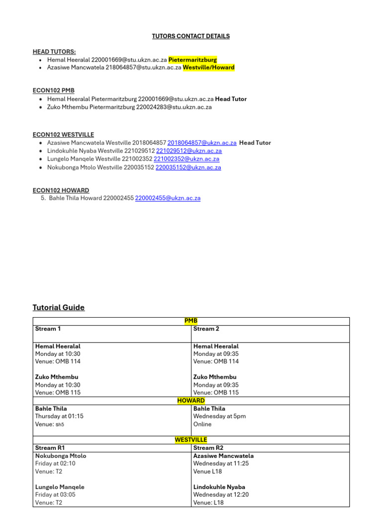 Econ102 Tutorial Guide | PDF