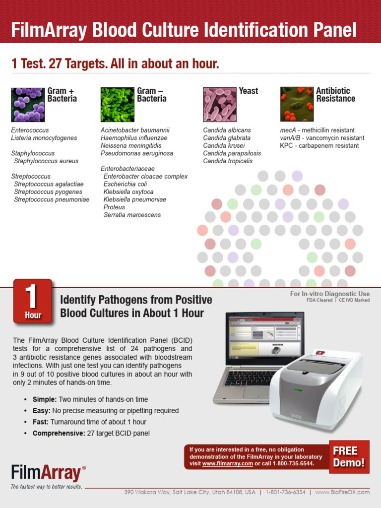 FilmArray BCID Info Sheet | PDF | Polymerase Chain Reaction | Microbiology