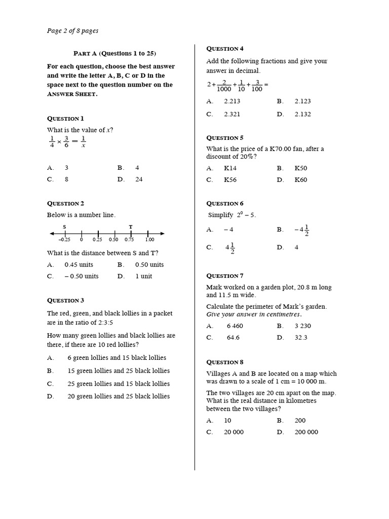 Exam Grade08 2011 Maths | PDF | Area | Elementary Geometry