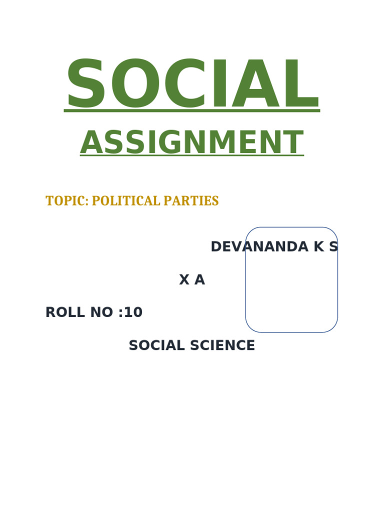 Social Assignment | PDF