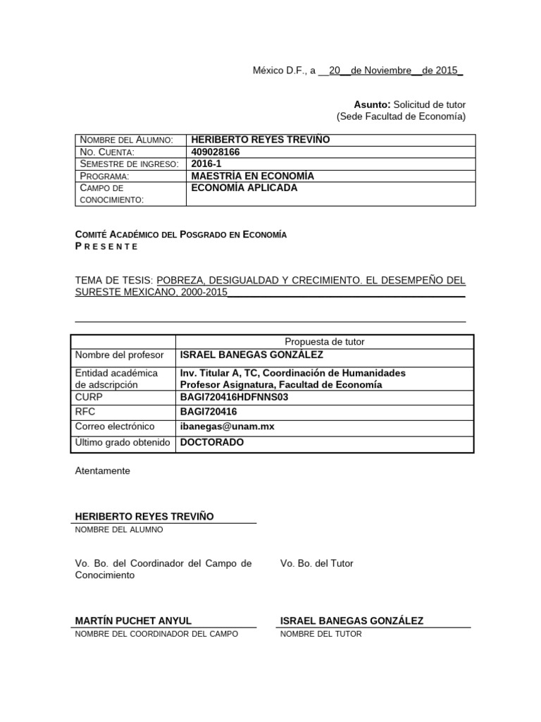 Formato Solicitud-Tutor HERIBERTO | PDF