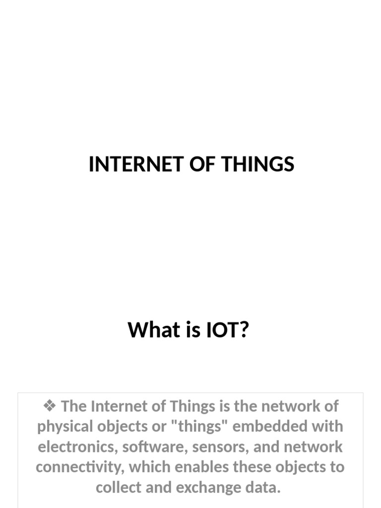 INTERNET OF THINGS | PDF