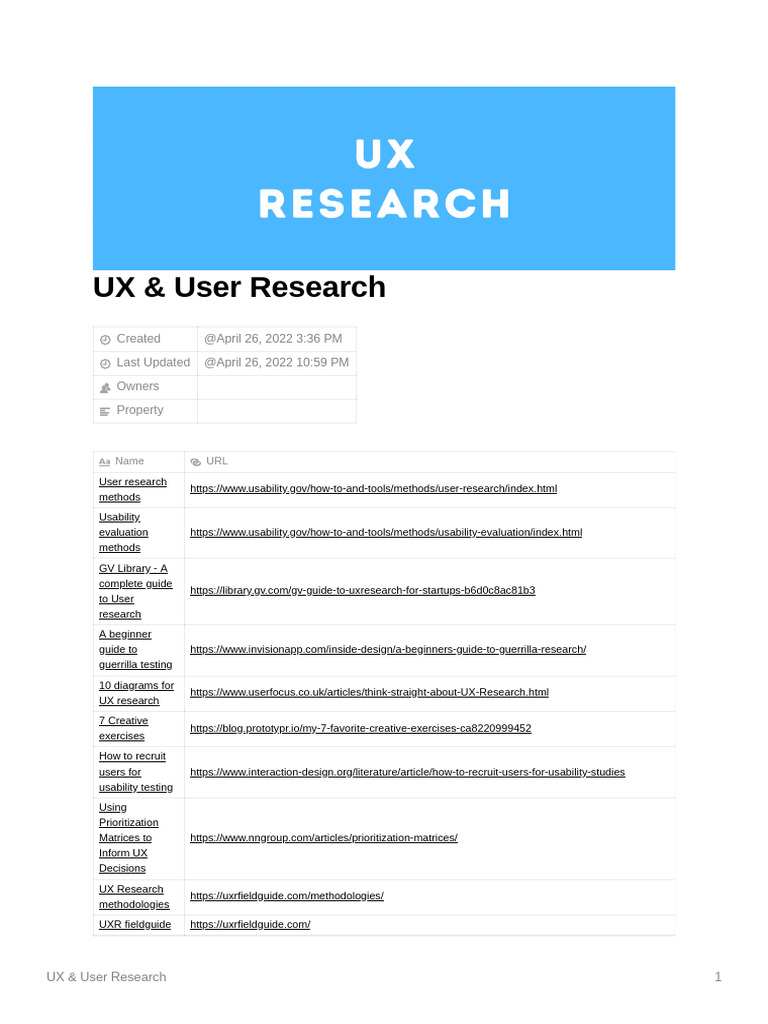 Ux User Research Pdf Information Technology Software Engineering