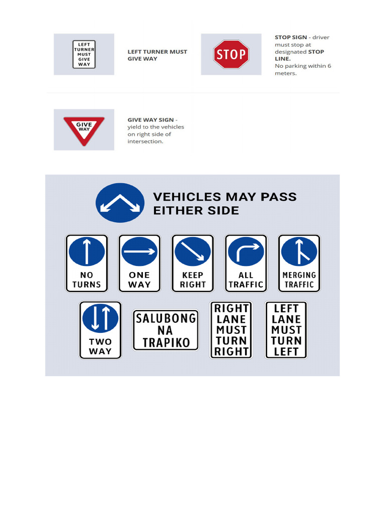 Road Signs | PDF