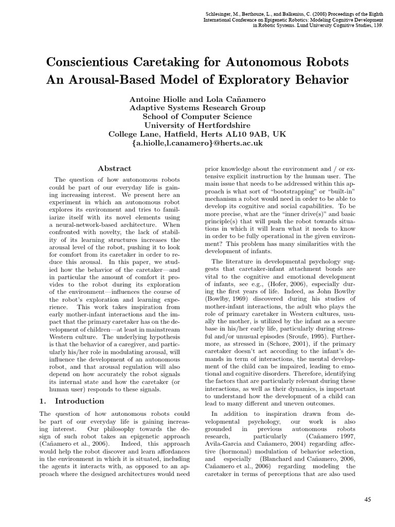 hiolle | PDF | Cognitive Science | Psychology