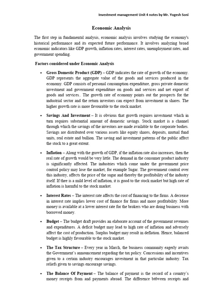 EIC Analysis | PDF | Investing | Gross Domestic Product