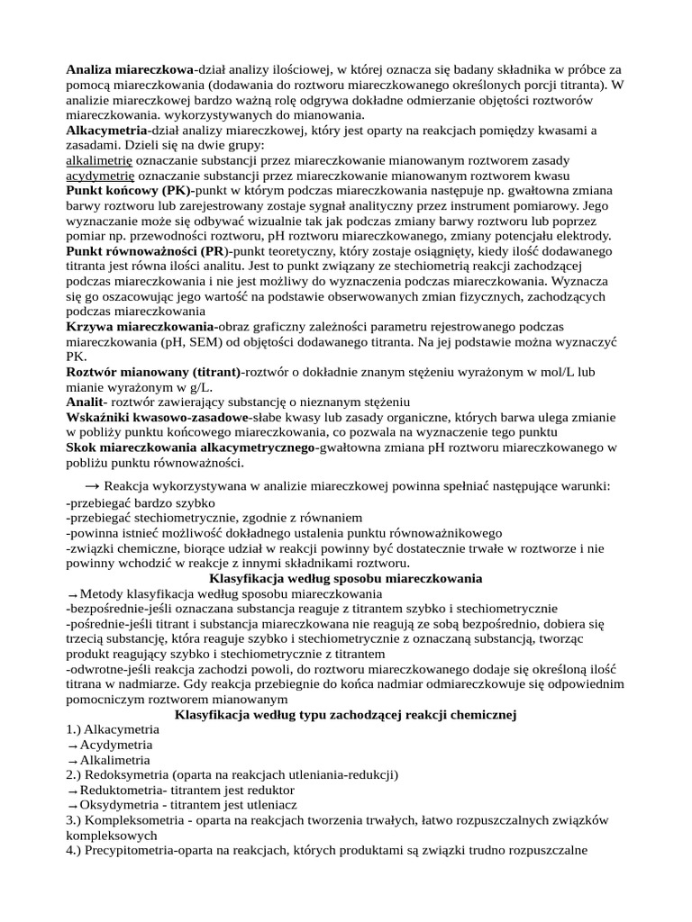 Miareczkowanie | PDF