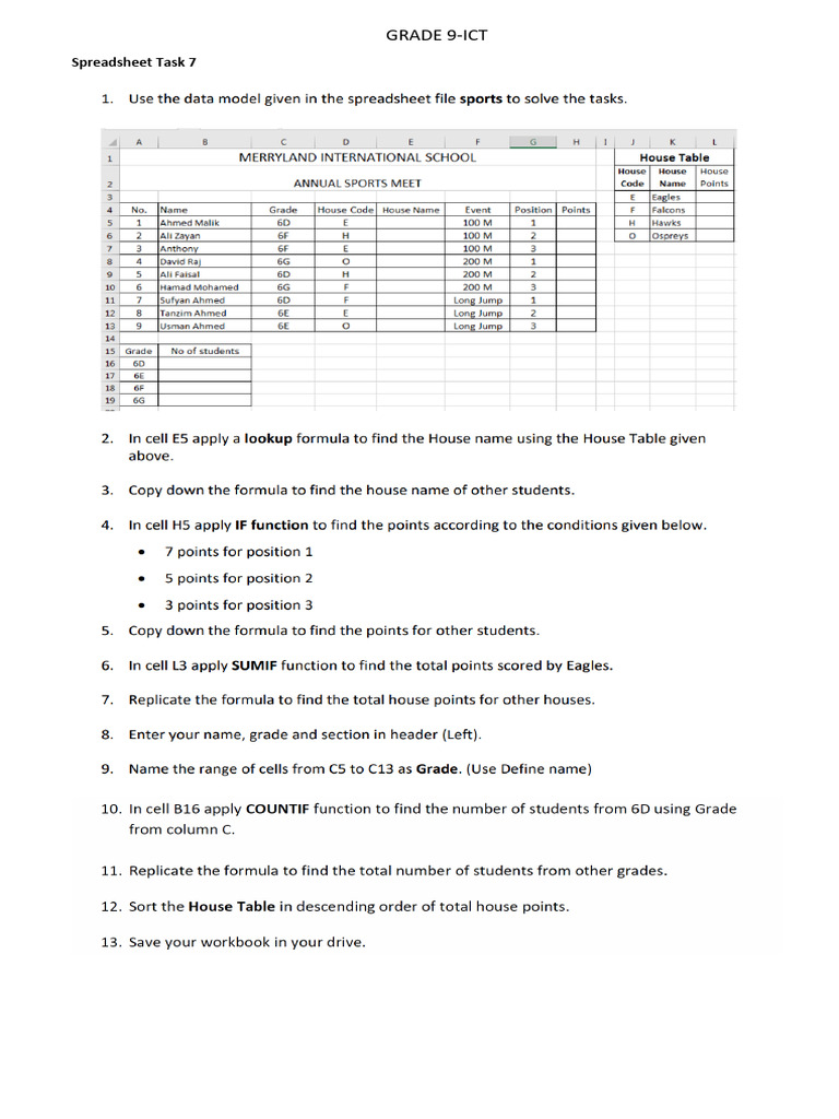 Excel Task 7 | PDF