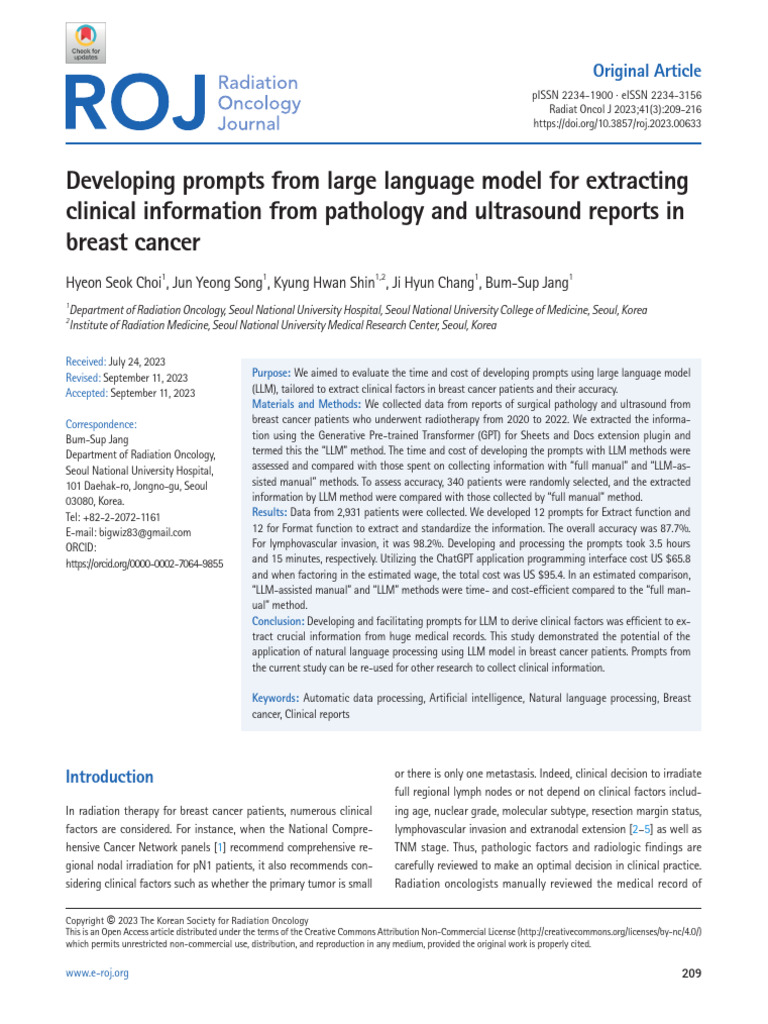 Developing Prompts From Large Language Model For Extracting Clinical ...