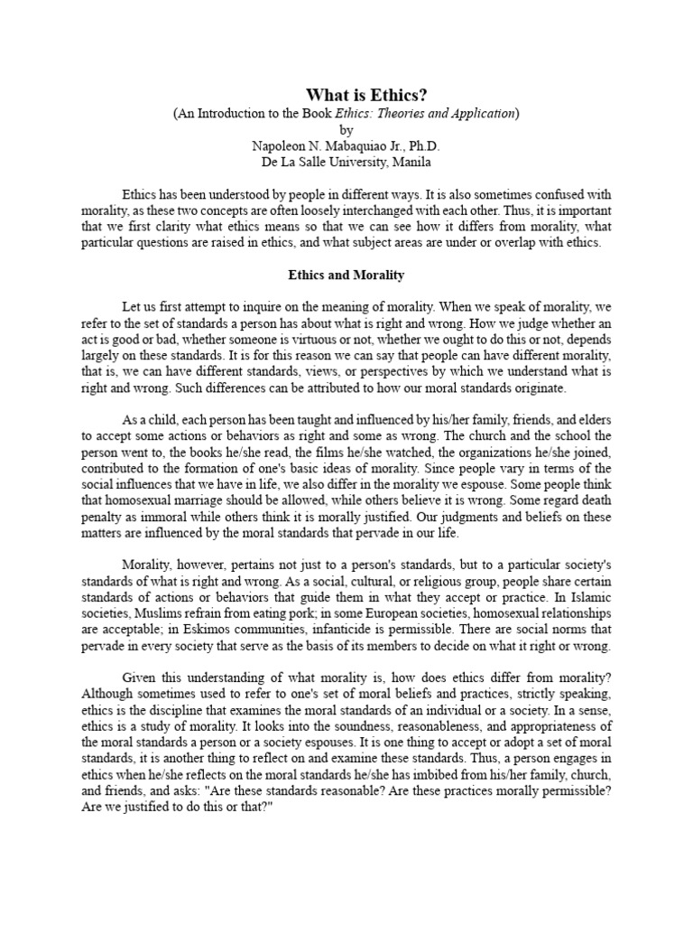 What-is-Ethics | PDF | Morality | Liberal Arts Education