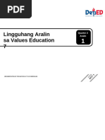 Values Education 7 [Q2 - Aralin 1, Linggo 1] | PDF