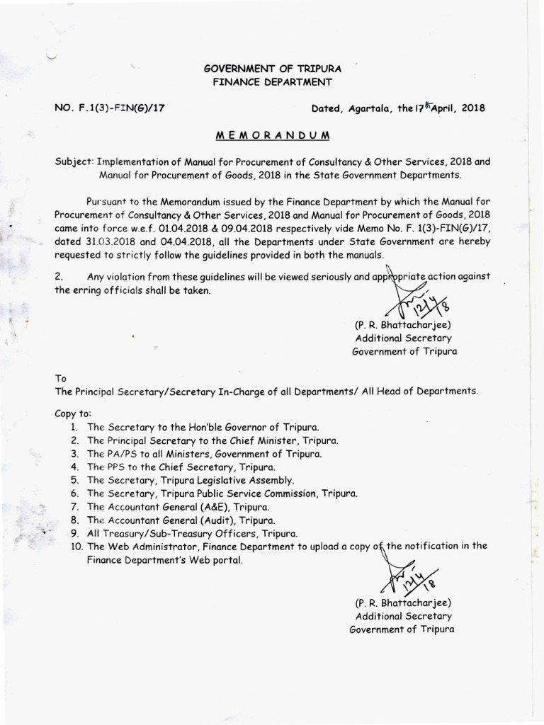 GFR E-procurementMemo-2 | PDF