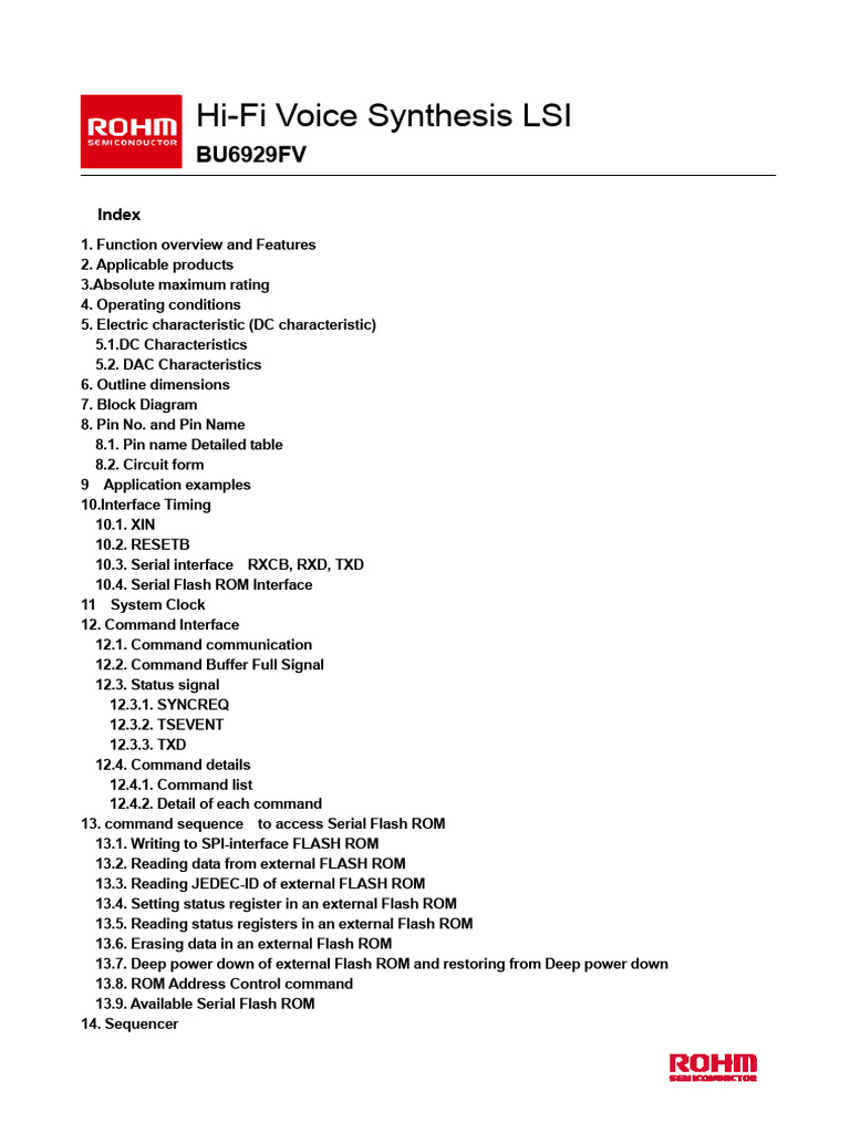 BU6929FV-E2 | PDF | Flash Memory | Read Only Memory