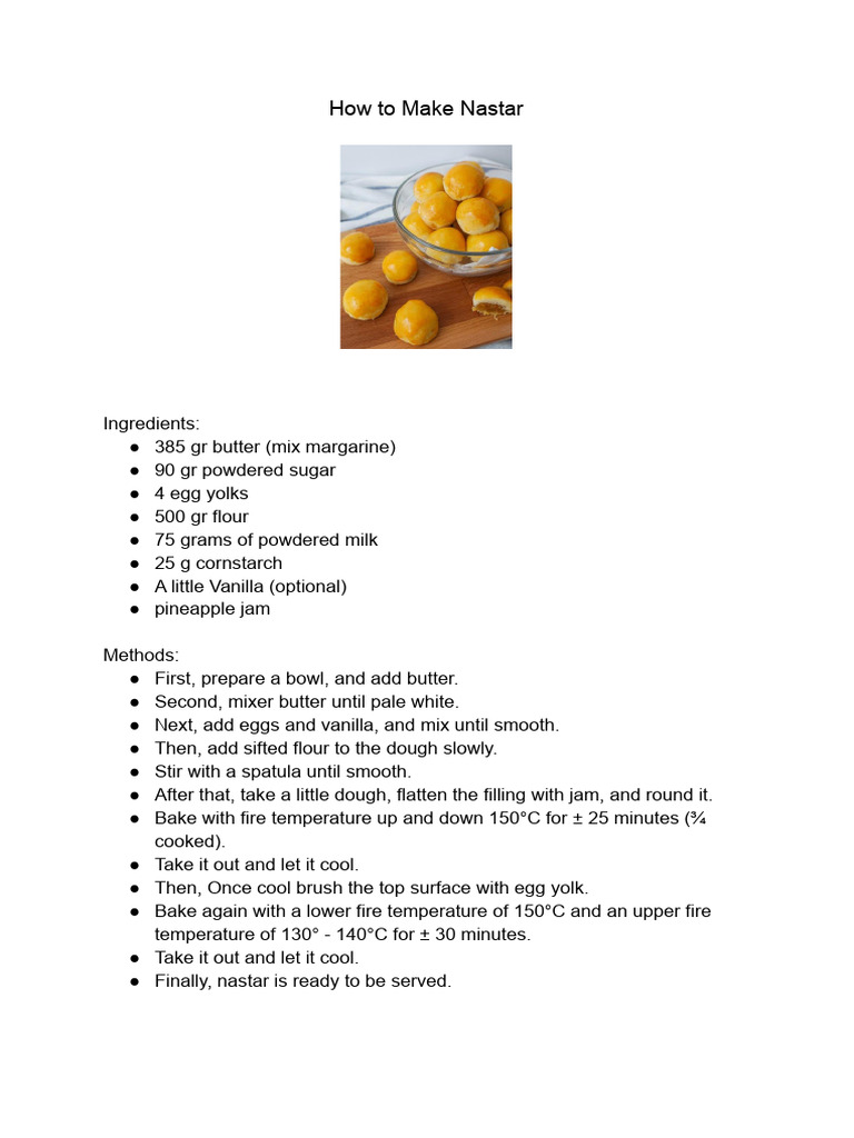 Easy Nastar Recipe Guide | PDF