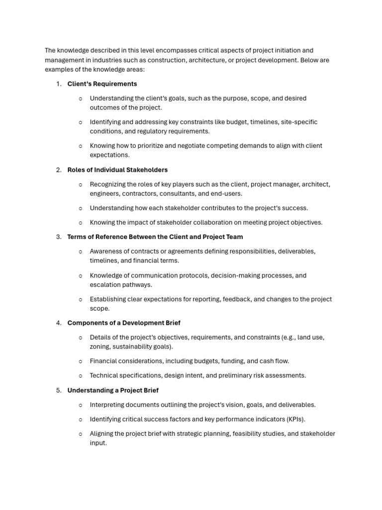 Project Brief Knowledge | PDF