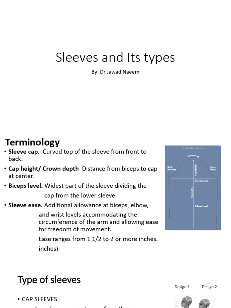 Lecture 19 Sleeves and Its Types | PDF | Seam (Sewing) | Clothing