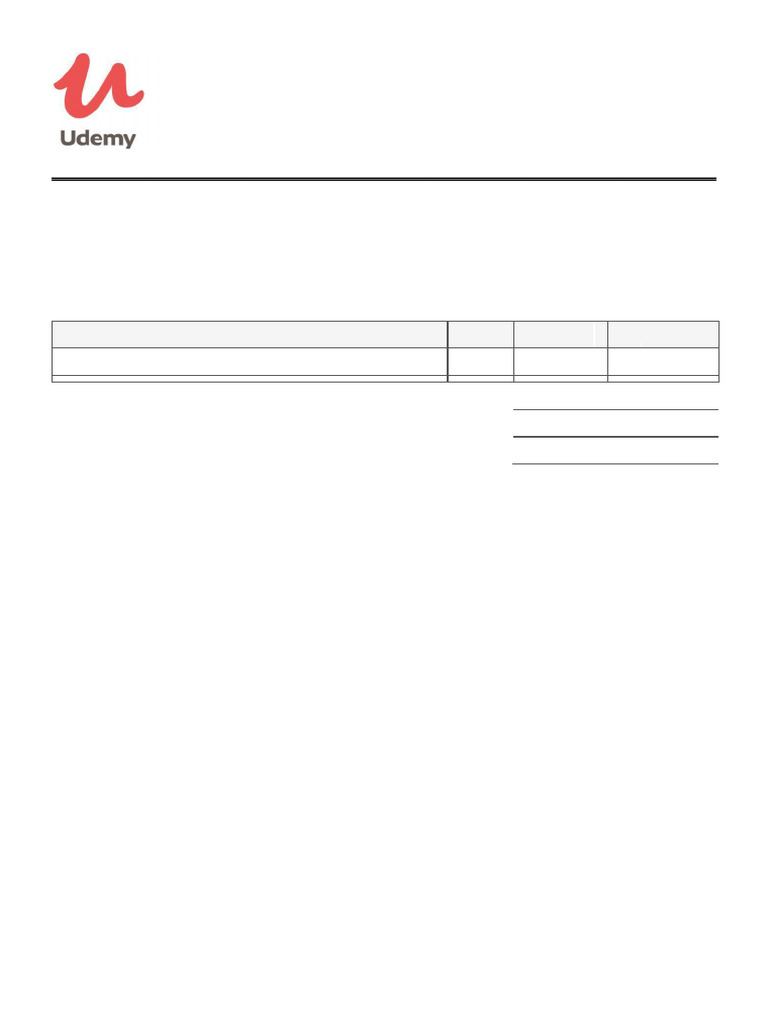 Invoice Udemy Output | PDF