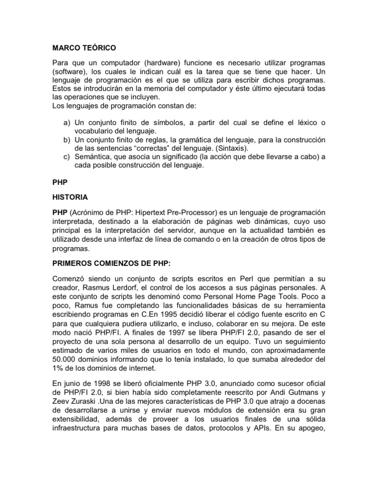 MARCO TEÓRICO (Corrigiendo) | PDF | Script Java | Postgre Sql