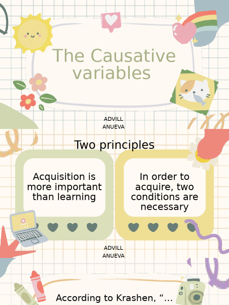 The Causative Variables | PDF | Second Language | Behavior Modification