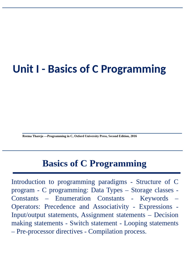 unit 1 c programming | PDF unit 1 c programming | PDF