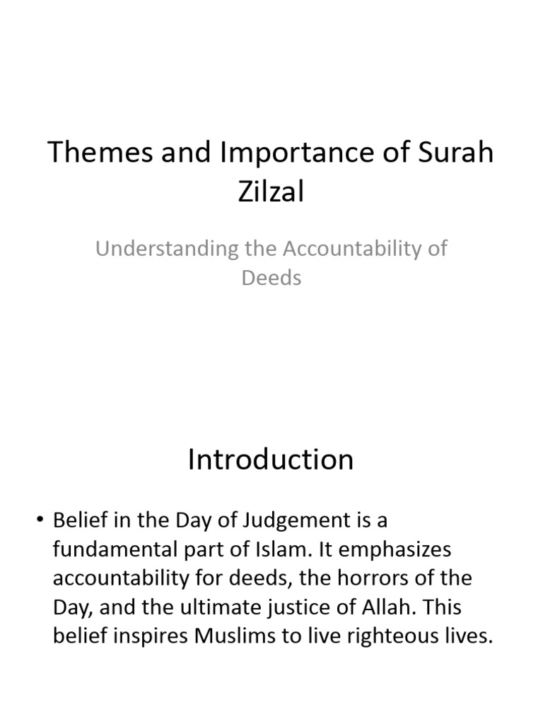 Day of Judgement Themes and Importance | PDF