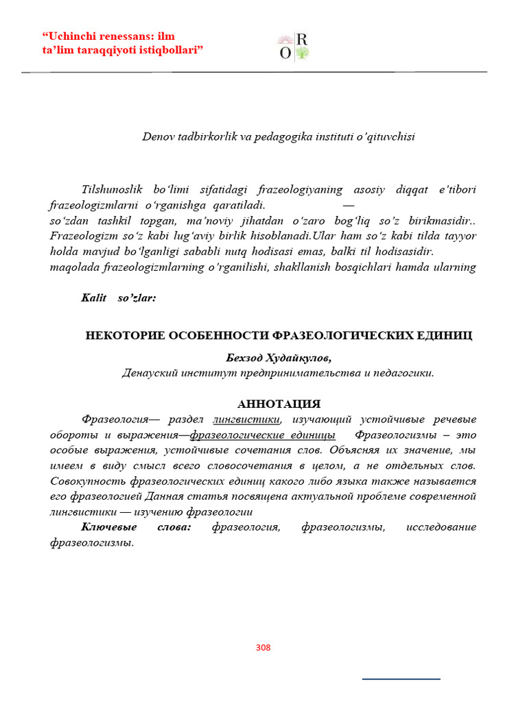 Frazeologizmlarning Asosiy Xususiyatlari Italyan Tilidagi Iboralar ...