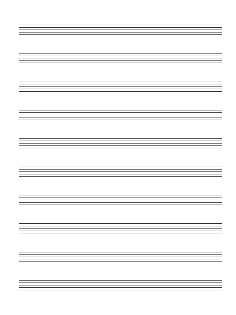 Blank Staff Paper - Double Side | PDF