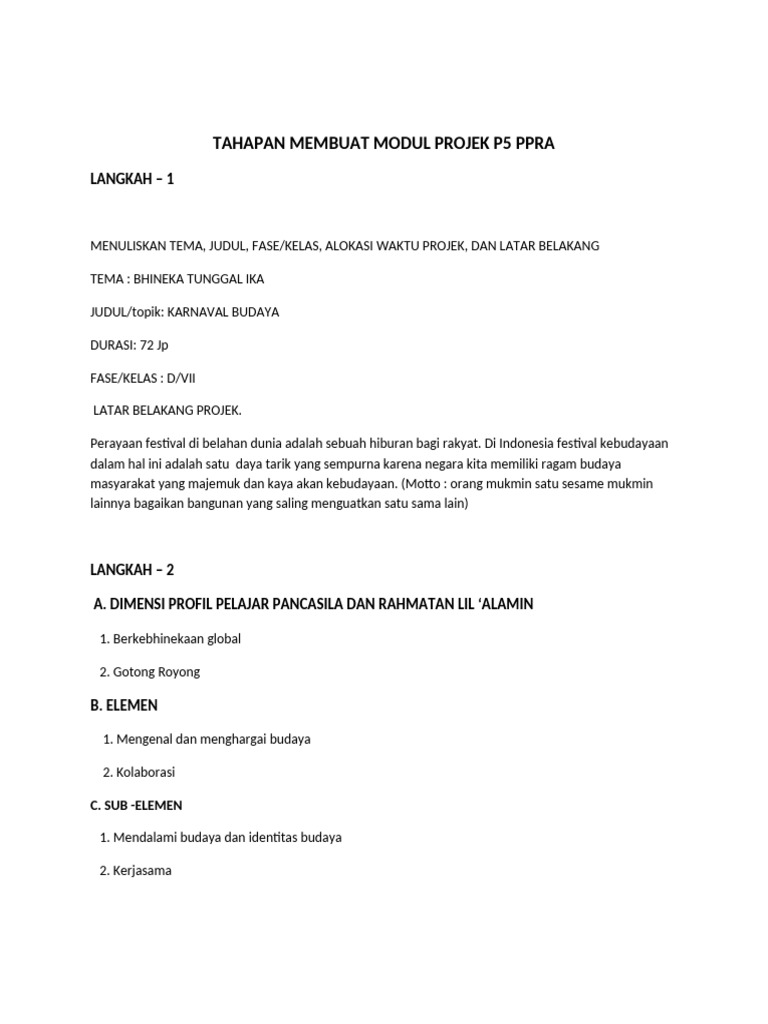 Modul Projek p5 Ppra - Copy (1) | PDF