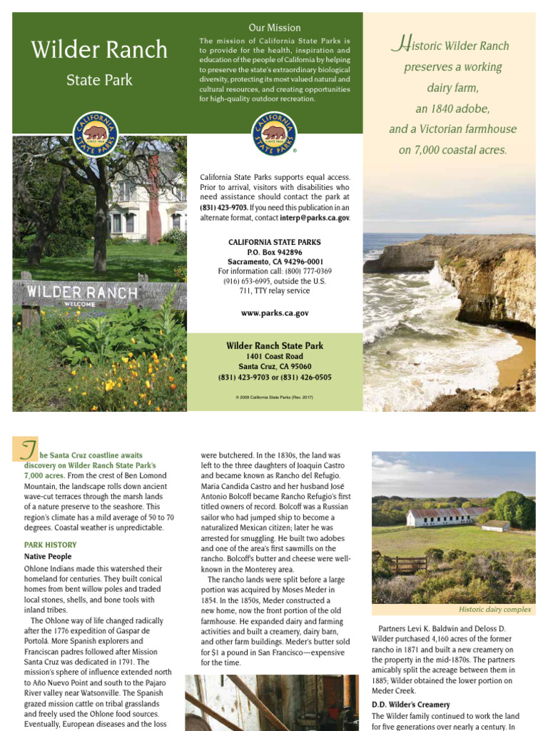 Wilder Ranch State Park Overview | PDF | Trail