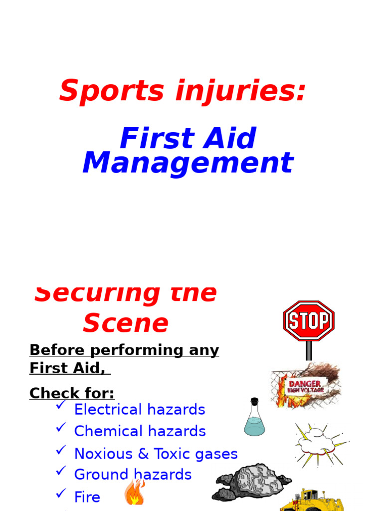 Sports Injuries First Aid Management | PDF