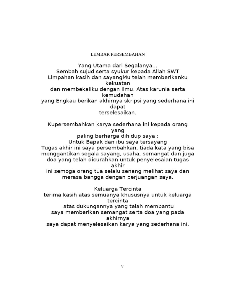 5 Lembar Persembahan | PDF