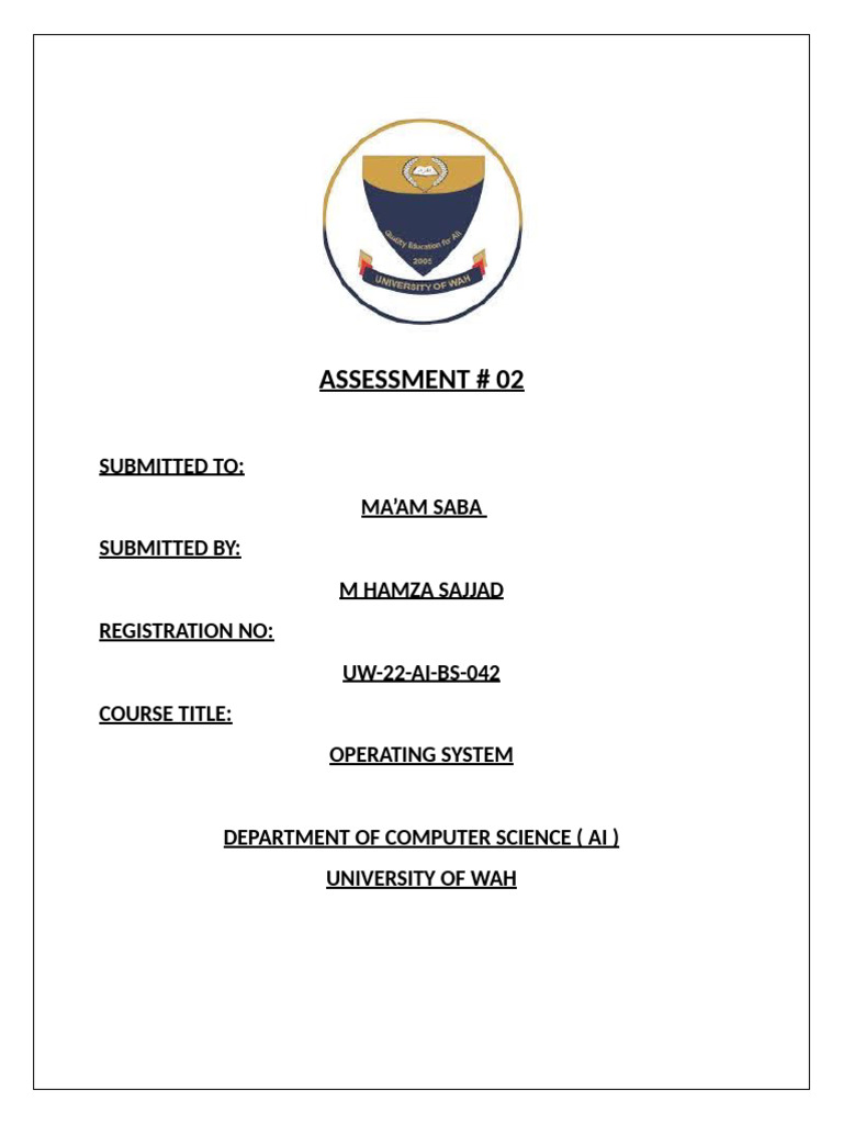 Assessment 2_OS | PDF | Computer File | File System