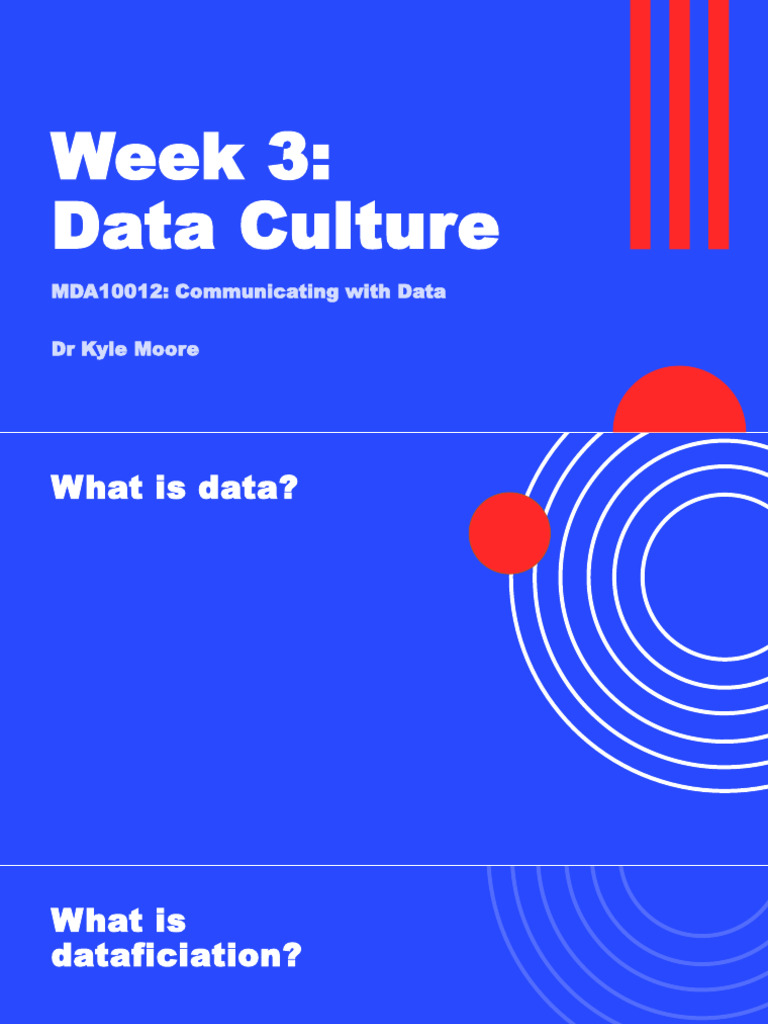Week 3 - Datafication-1 | PDF | Data | Social Psychology