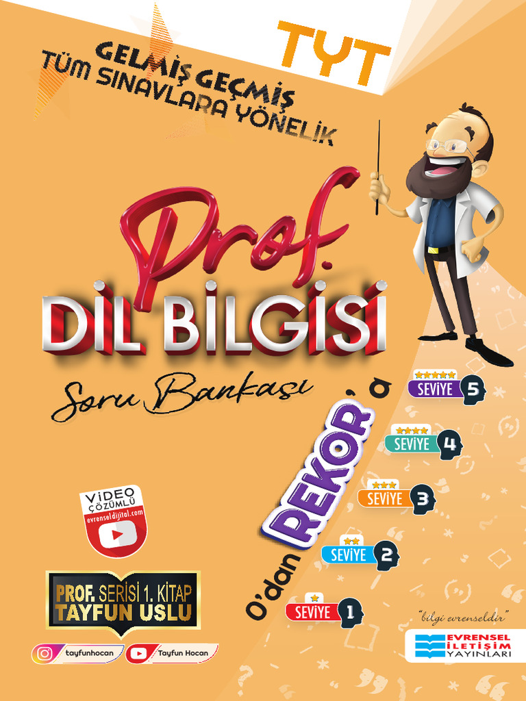 TYT 0 Dan Rekor A Prof Dil Bilgisi Soru Bankası - Ornek | PDF