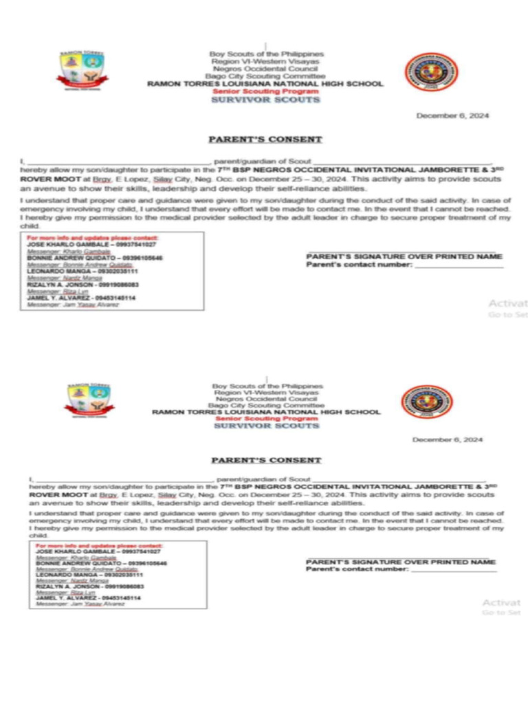 BSP Parent Consent | PDF