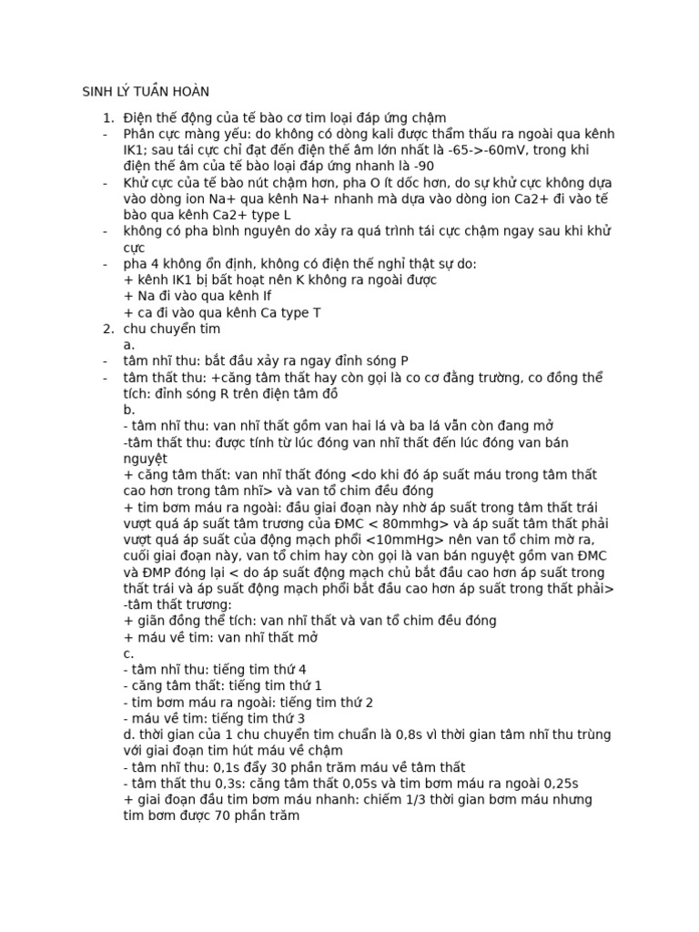 Sinh Ly Tuan Hoan | PDF