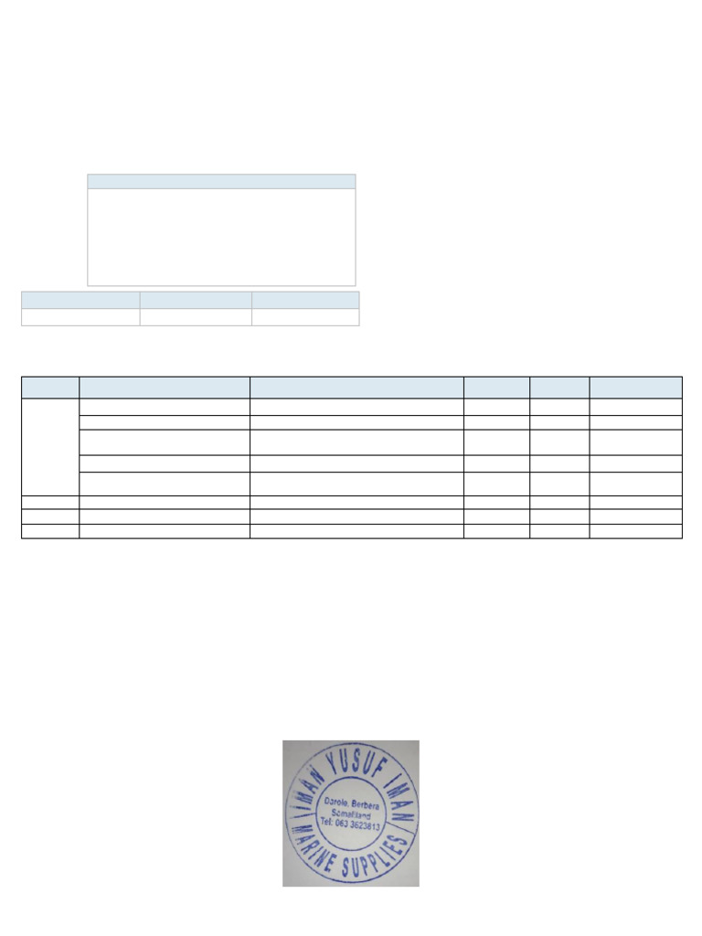 Estimate IYI Marine For Boat Making Material | PDF