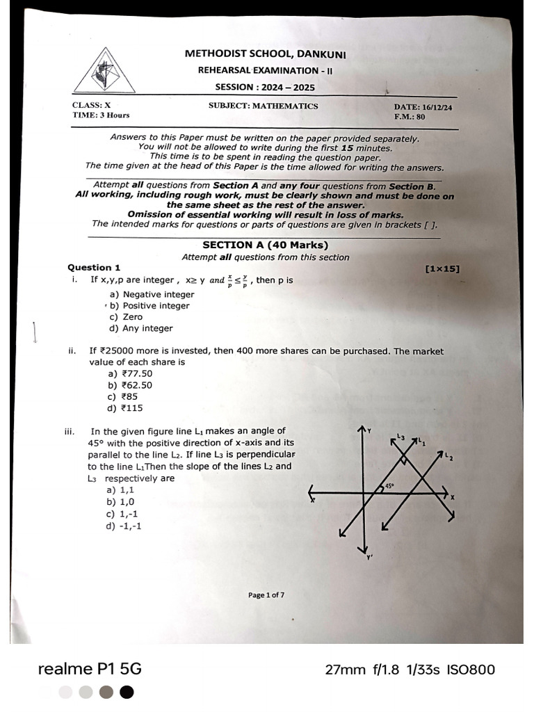 Mathematics Preboards | PDF