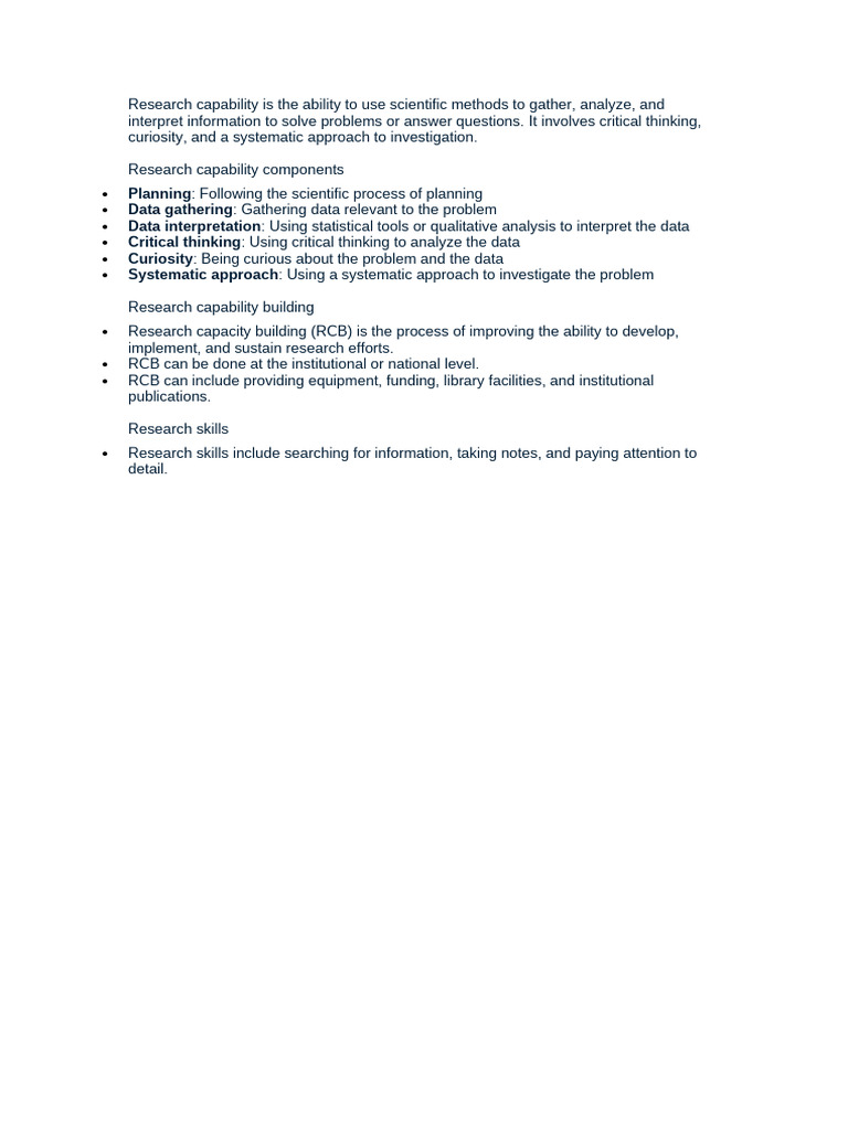 Research capabilities | PDF