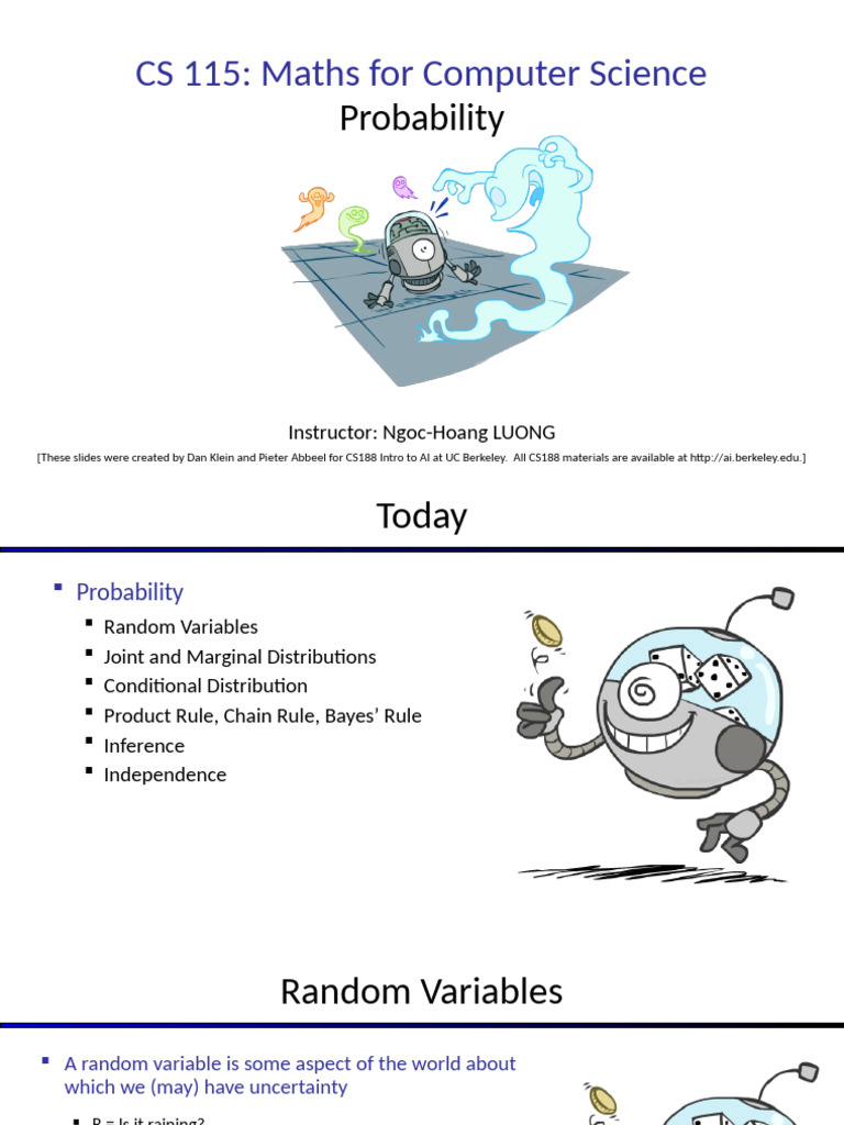 CS115 Probability | PDF | Probability Distribution | Probability Theory