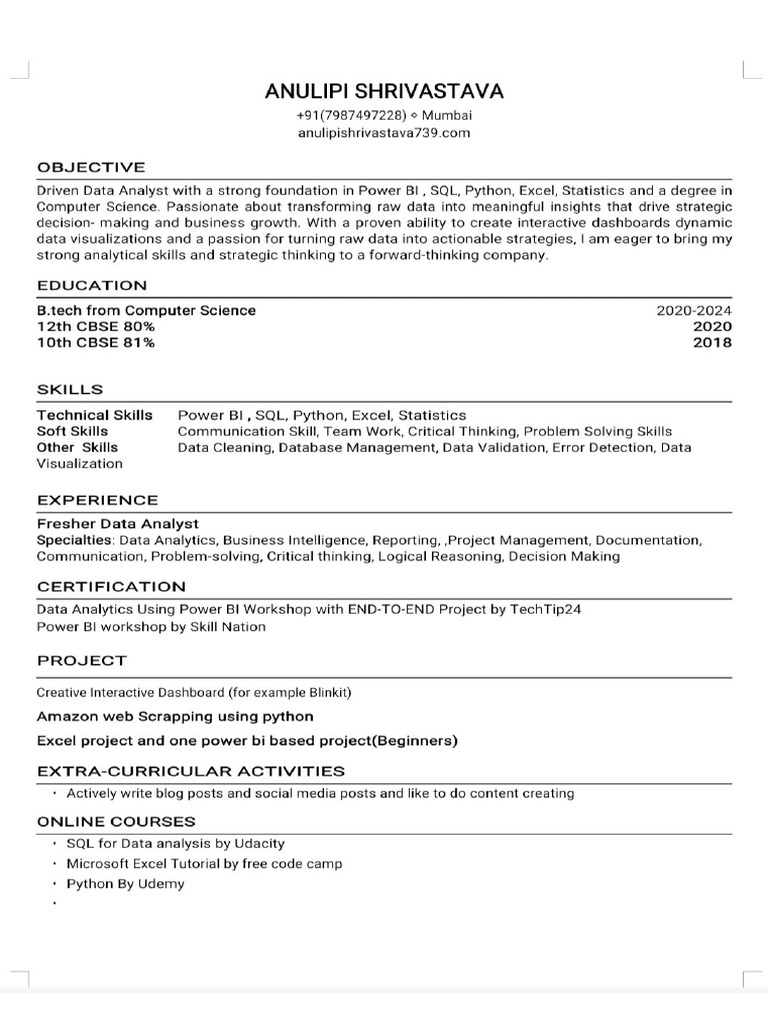 Da Resume | PDF
