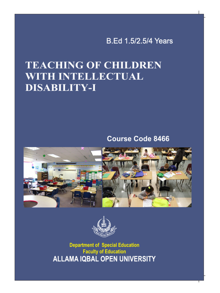 Teaching OF Children With Intellectual Disability I: B.Ed 1.5/2.5/4 Years | PDF | Special ...