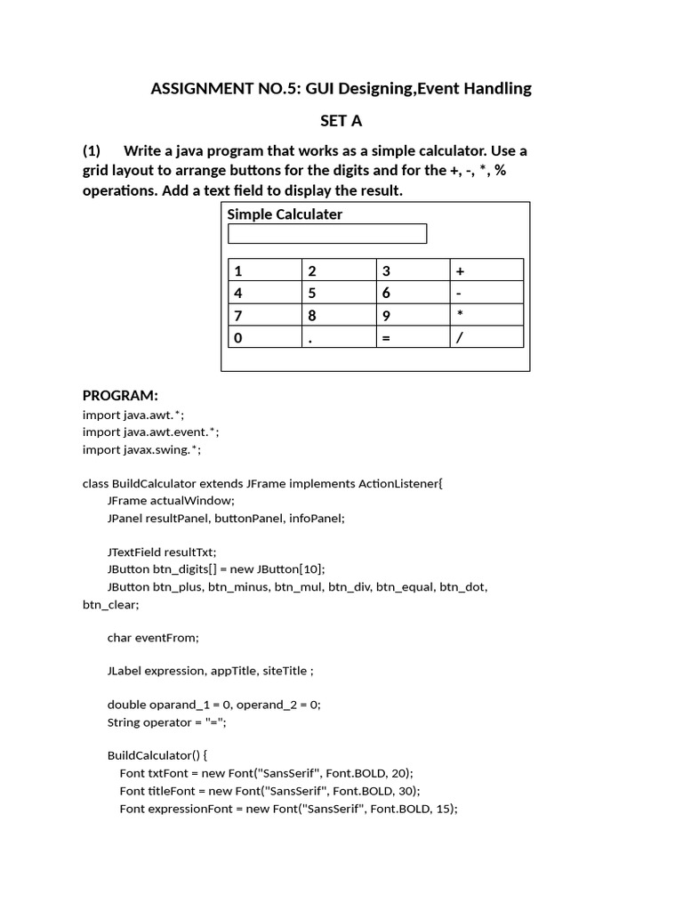 ASSIGNMENT 5 | PDF | Computing Platforms | Java Platform