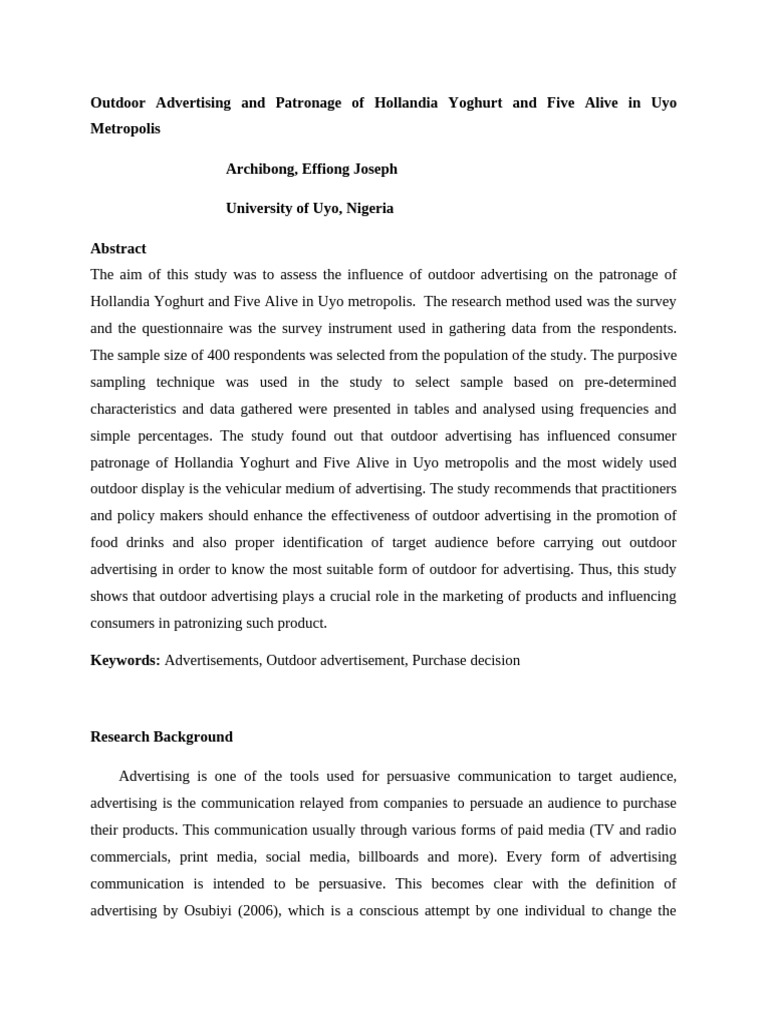 Academic Paper Report | PDF | Advertising | Attitude (Psychology)